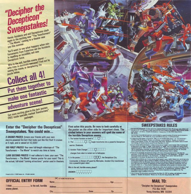 Blog #475: Transformers Artifact of the Week: 1986 Decipher The ...